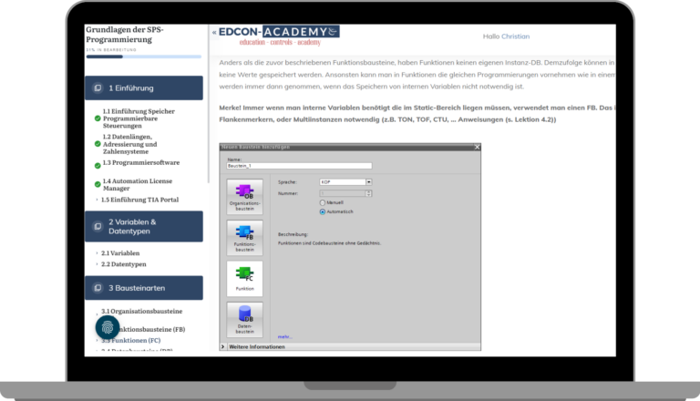 SPS Lehrgang: Programmierung mit dem TIA Portal von Siemens